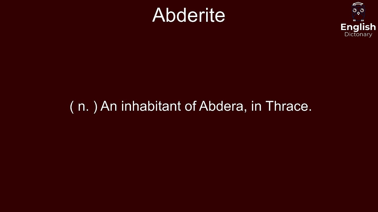 Abderite - YouTube