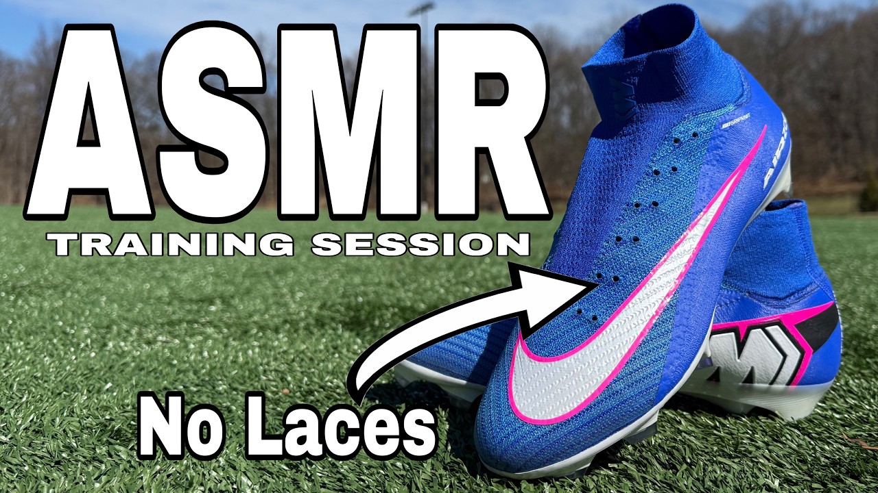 ASMR Training Session For Football & Soccer in Nike Mercurial Superfly ...