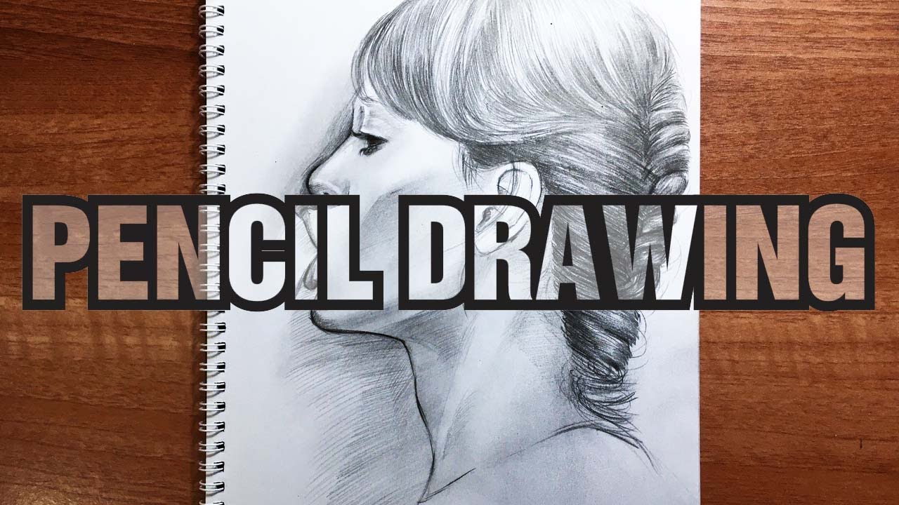 Girl Chewing Gum | Sketch Drawing | Drawing Process - YouTube