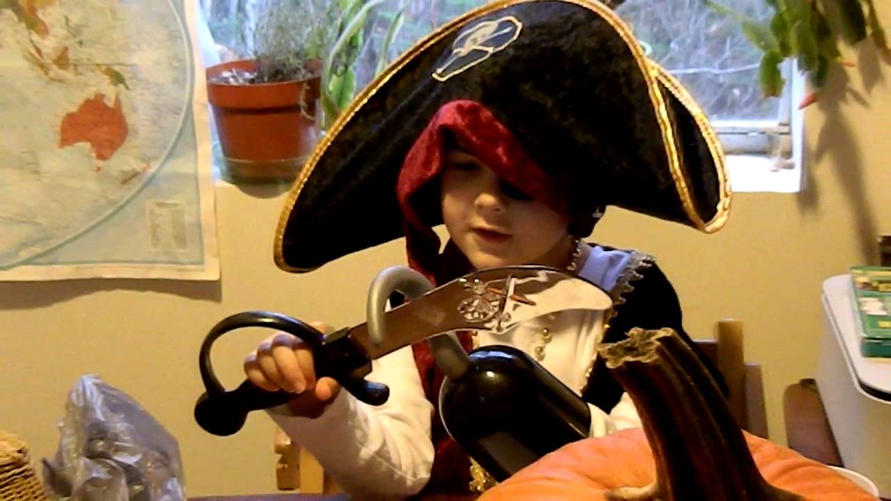Pirate Jasper on Halloween 2012 Autistic Age 4 - YouTube