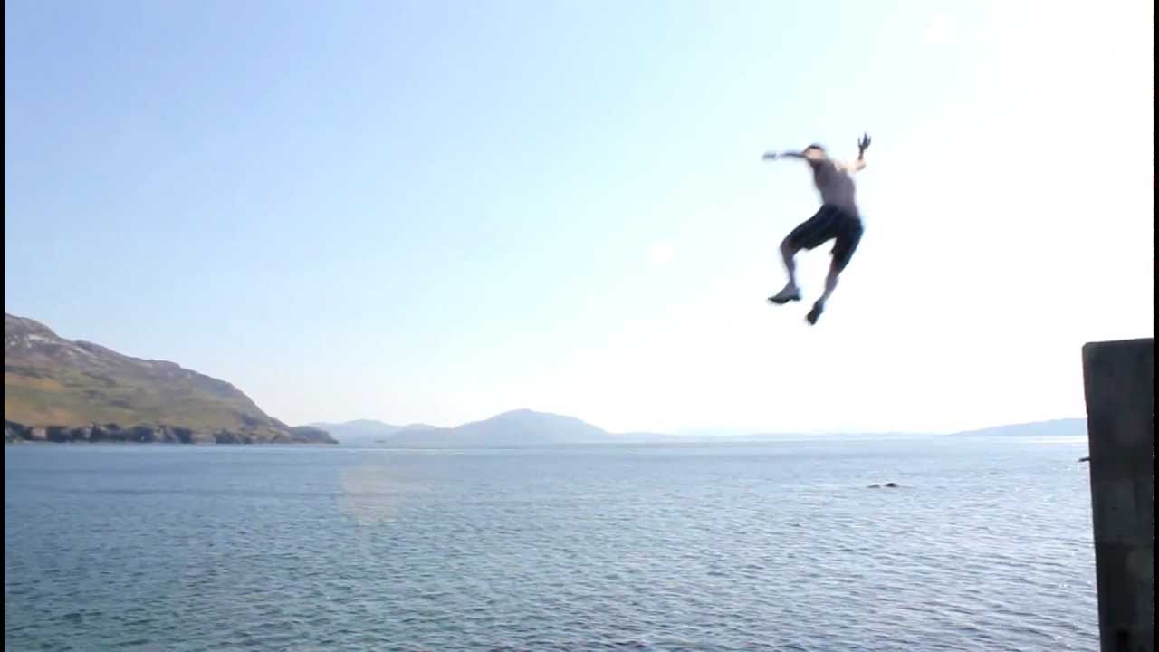 Pier Jumping at Leenan - YouTube