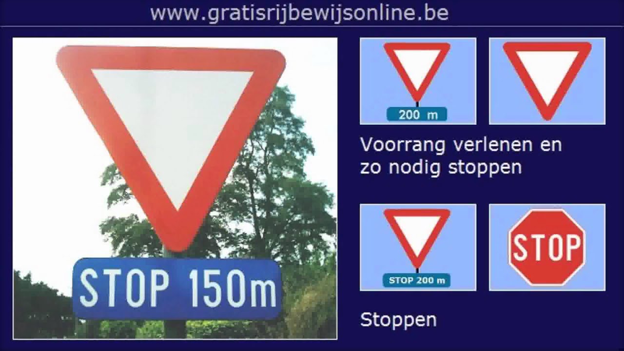 GRATIS RIJBEWIJS ONLINE (19) Rijbewijs B - KRUISPUNT - BORDEN VOORRANG ...