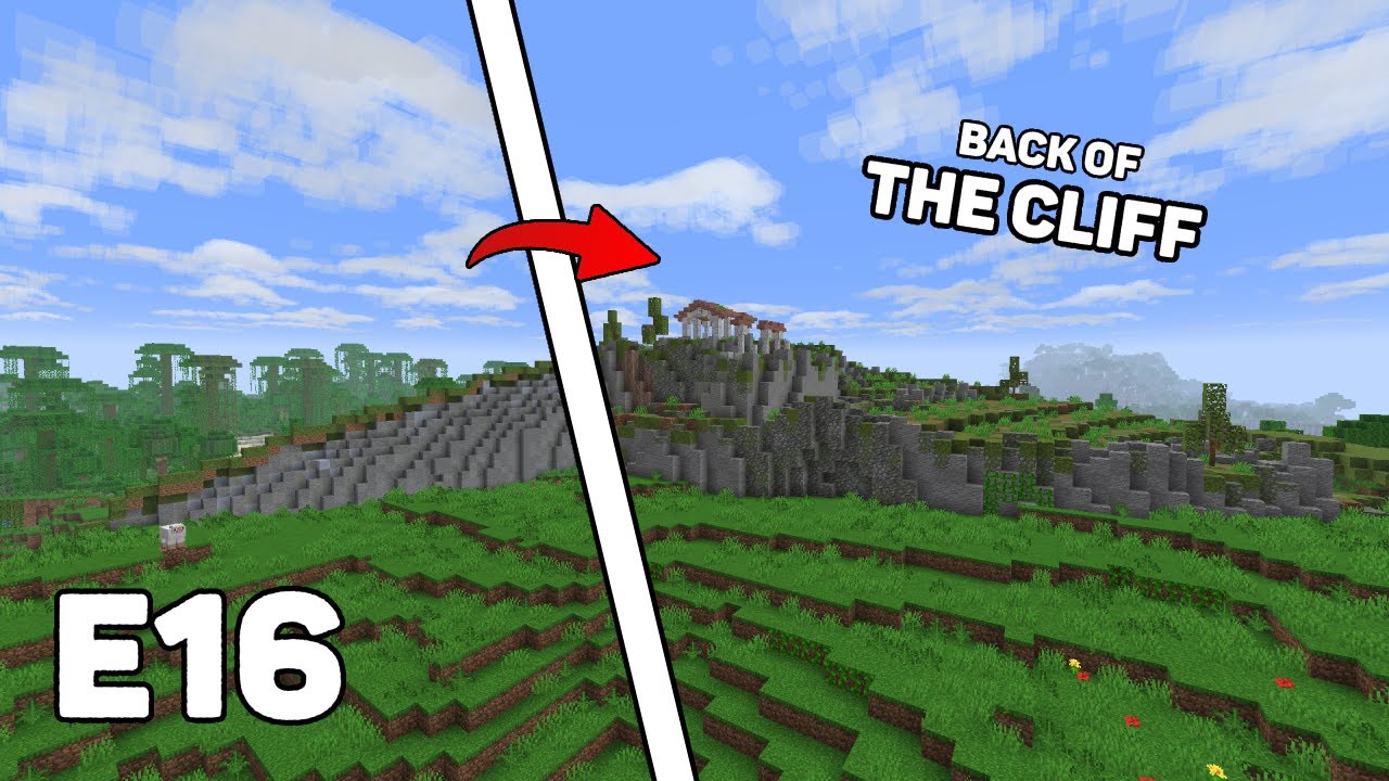Terraforming the Back of My Custom Cliff! | Minecraft Survival E16 ...