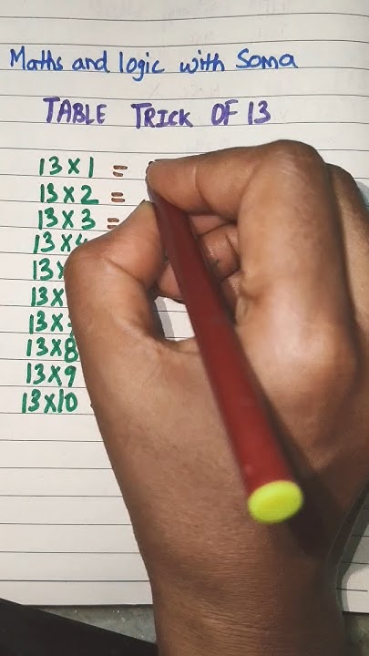 Table Of 13|13table|13 Table Trick|13 Times Table Trick #mathstricks 