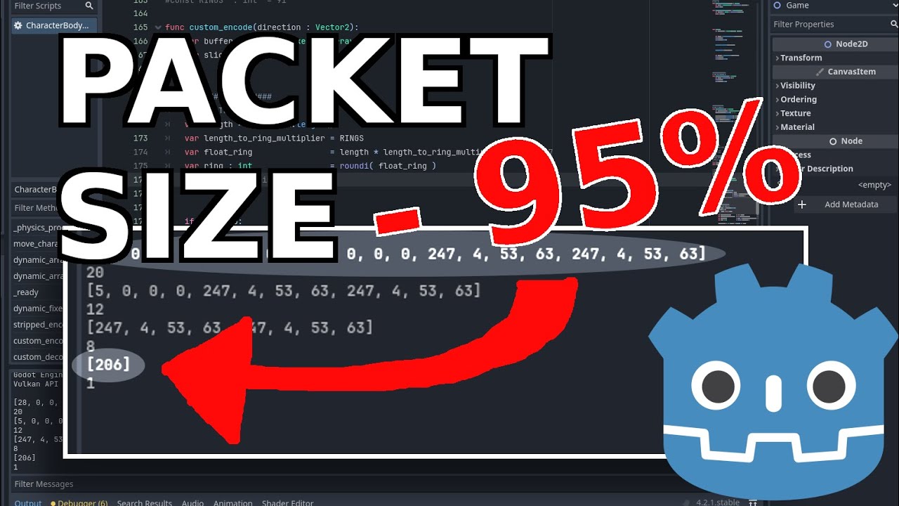 Custom packet encoding in Godot - YouTube