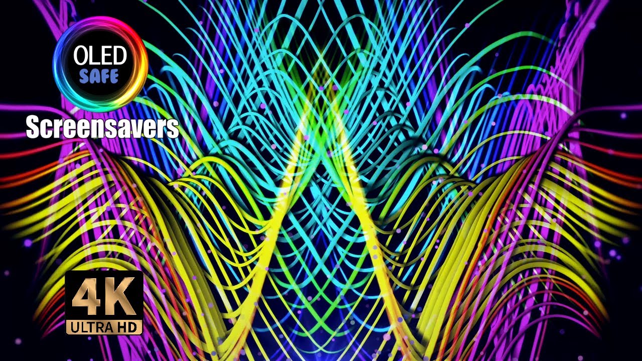 Abstract Screensaver - Multicolor- Waves - 10 Hours - 4k - OLED Safe ...