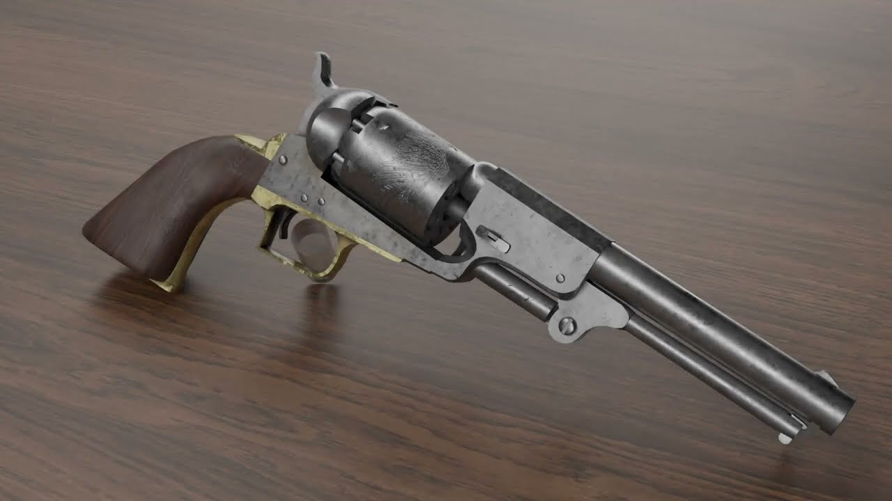 3D Modeled Colt Dragoon - YouTube