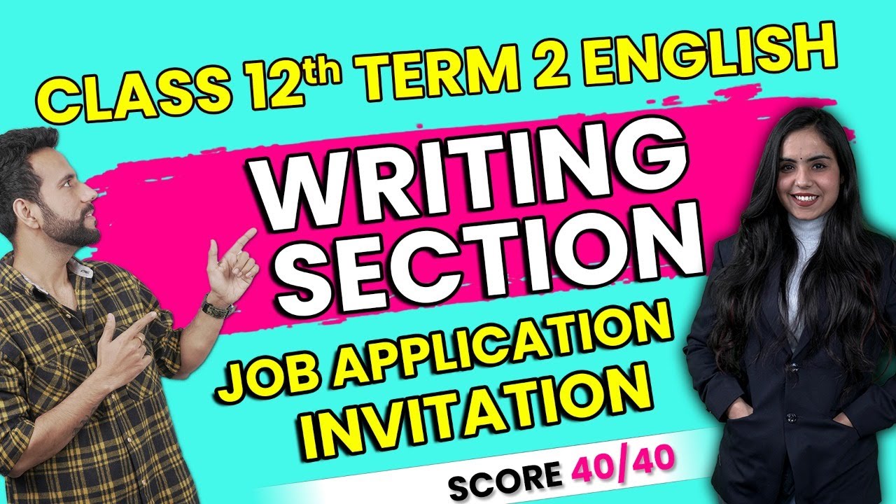 CBSE Class 12 | English | Writing Section | Letter of Job Application ...