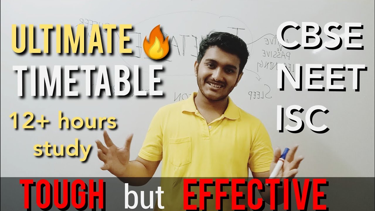 Best Timetable for Students 🔥| 12 hours study plan | Timetable for ...