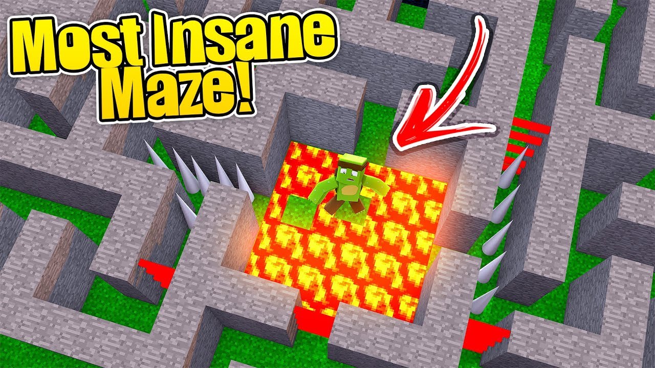MOST INSANE DANGEROUS MAZE IN MINECRAFT! - (Secure Maze Challengew/ Little Kelly & Sharky) - YouTube