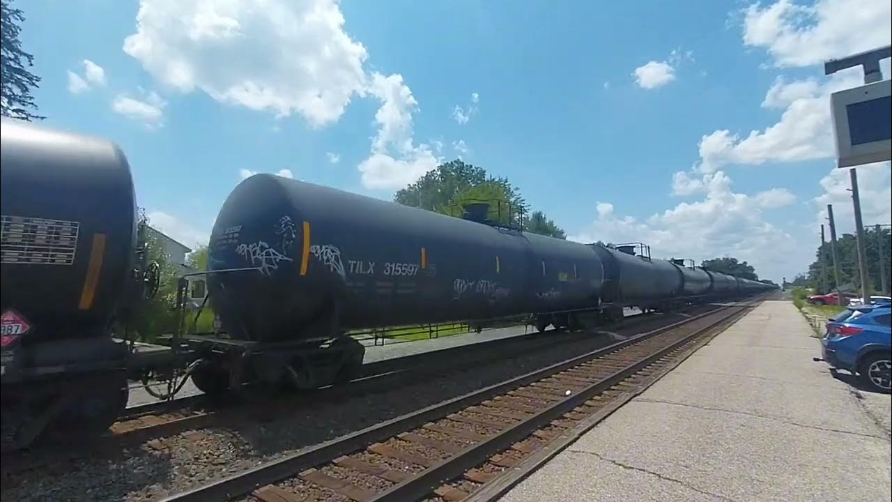 CP CSX UP KCS at Waterloo train station - YouTube