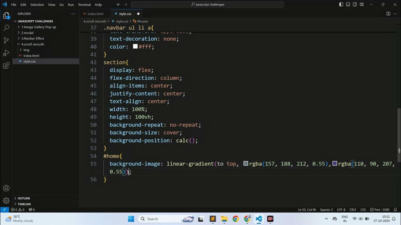 Challenge #4 - Smooth Scroll Effect - YouTube