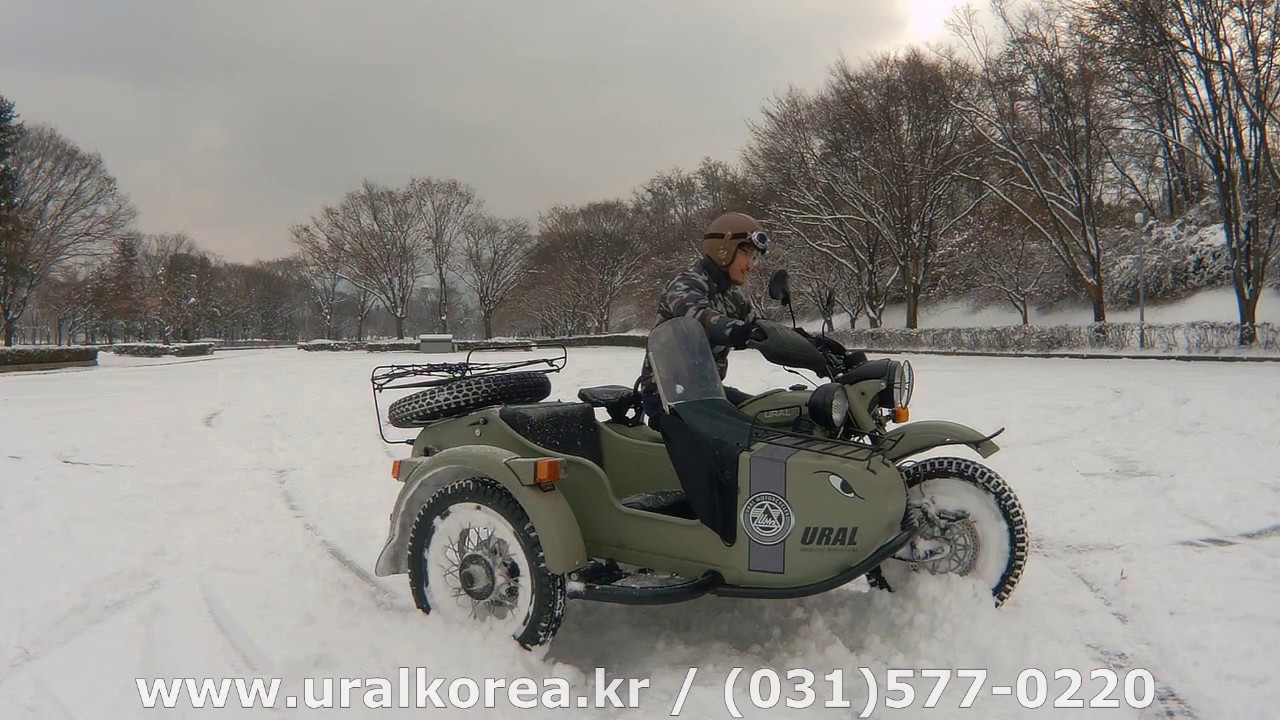 우랄바이크 스노우 드리프트 Video2 [Ural Korea snow Drift] www.uralkorea.kr - YouTube