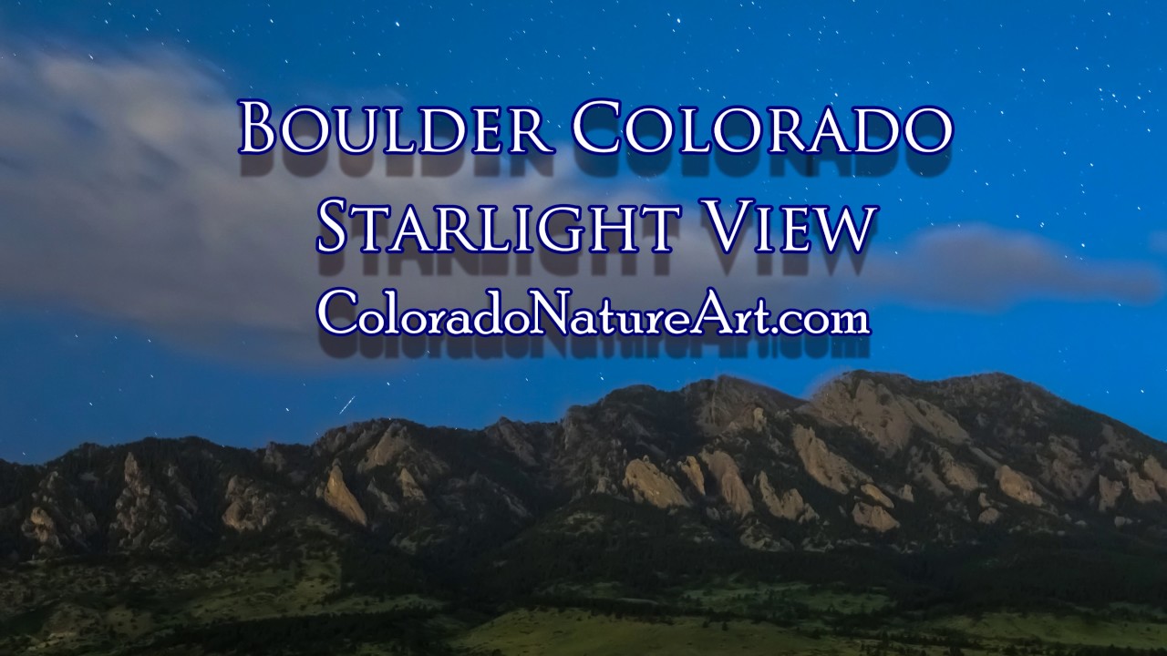 Boulder Colorado Foothills Starlight Time Lapse View 4k - YouTube