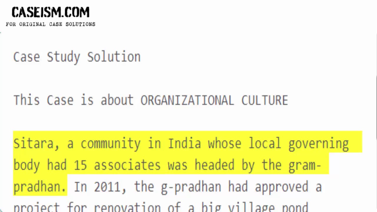 Sitara: Indian Management Style – Capturing Hearts and Minds Case Study ...