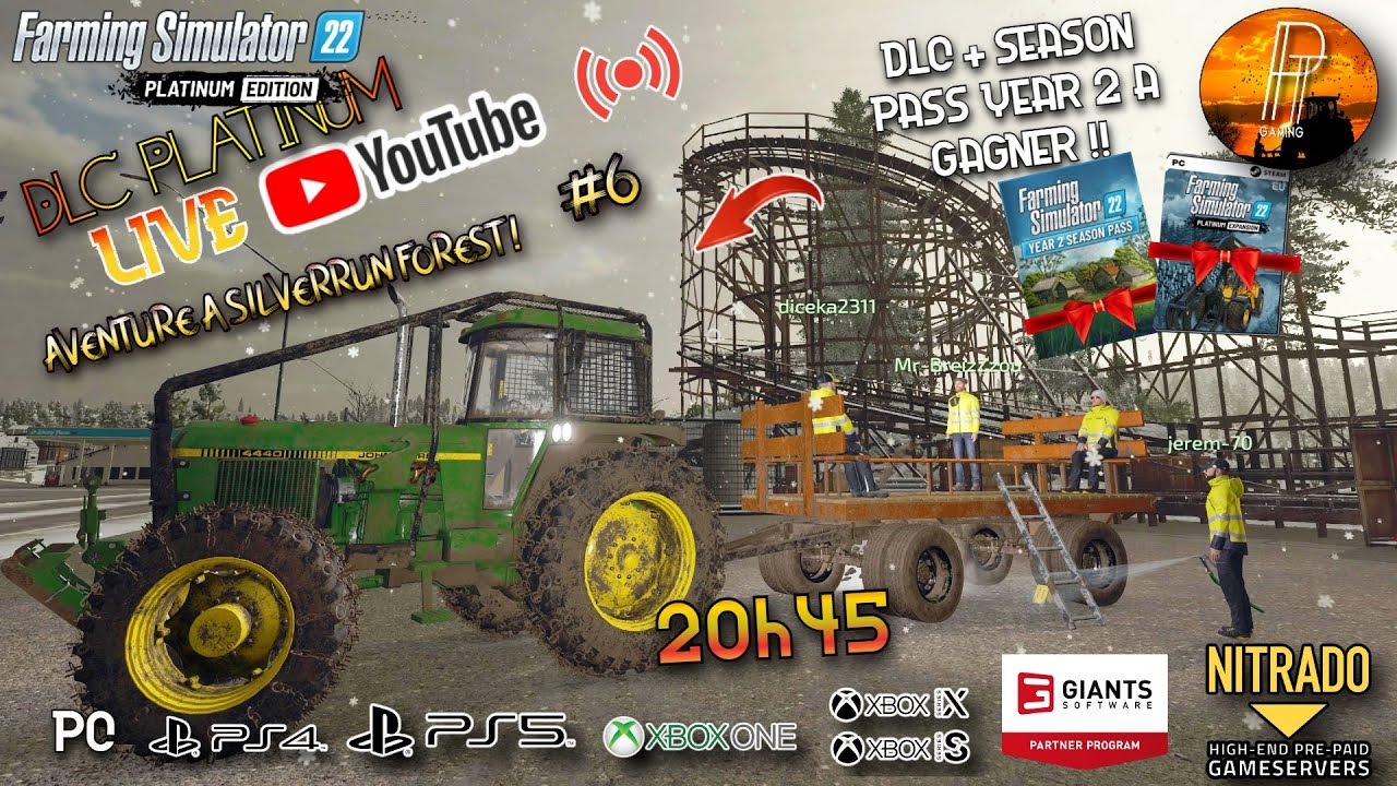 [LIVE FS22] #6 DLC PLATINUM - NO CHEAT SUR SILVER RUN FOREST PS5 ...