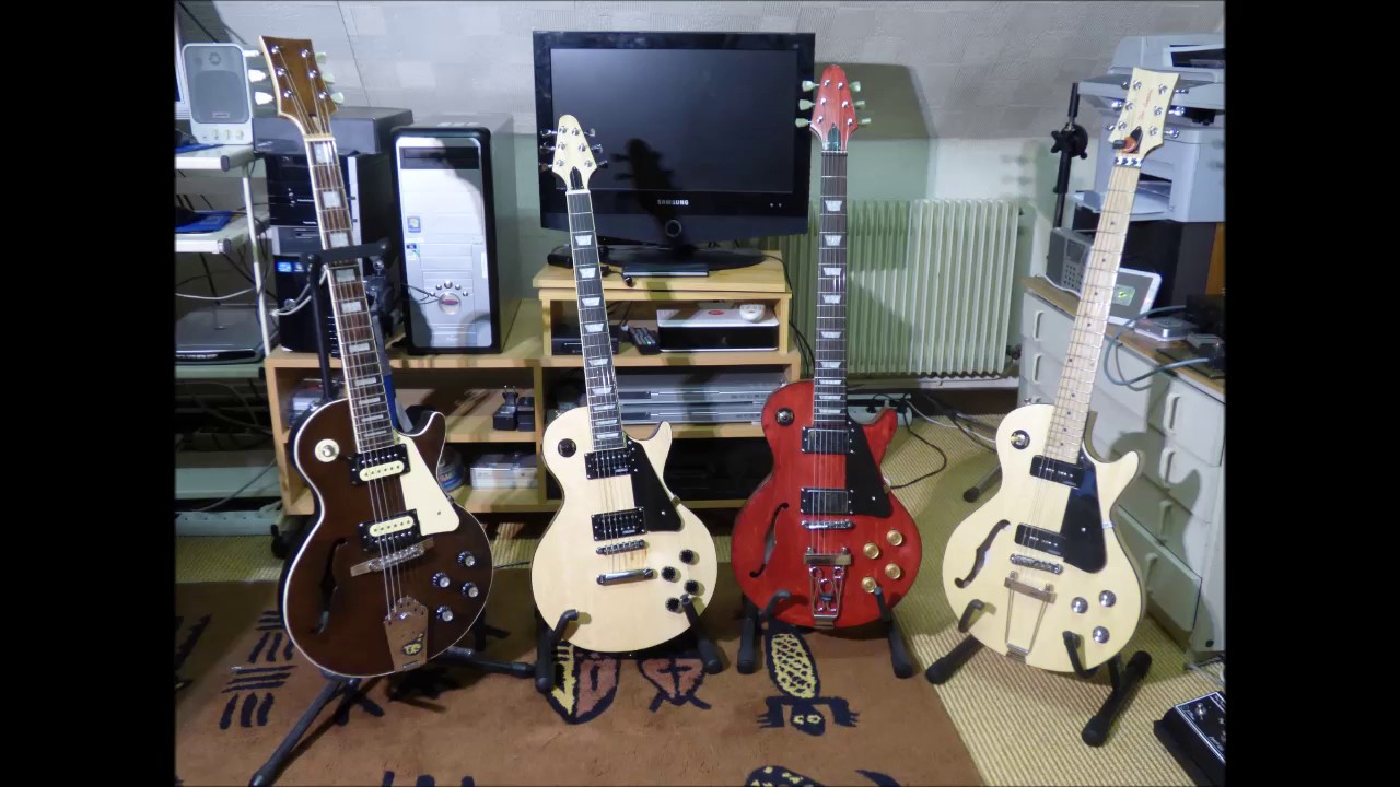 My guitar collection 2009 - 2017 (homemade) - YouTube