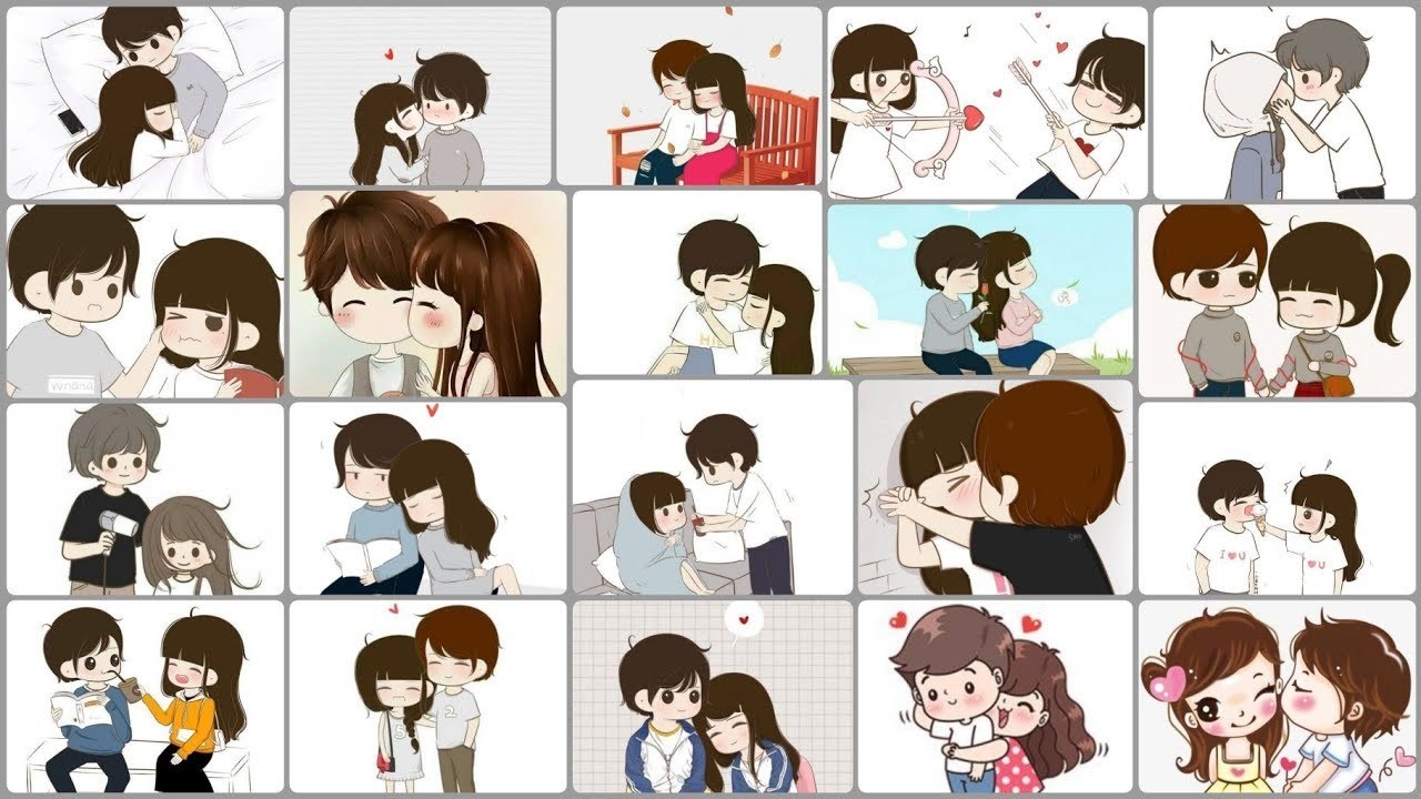 Cartoon Romantic couple pic | Cute cartoon couple Dpz | Cartoon Couple ...