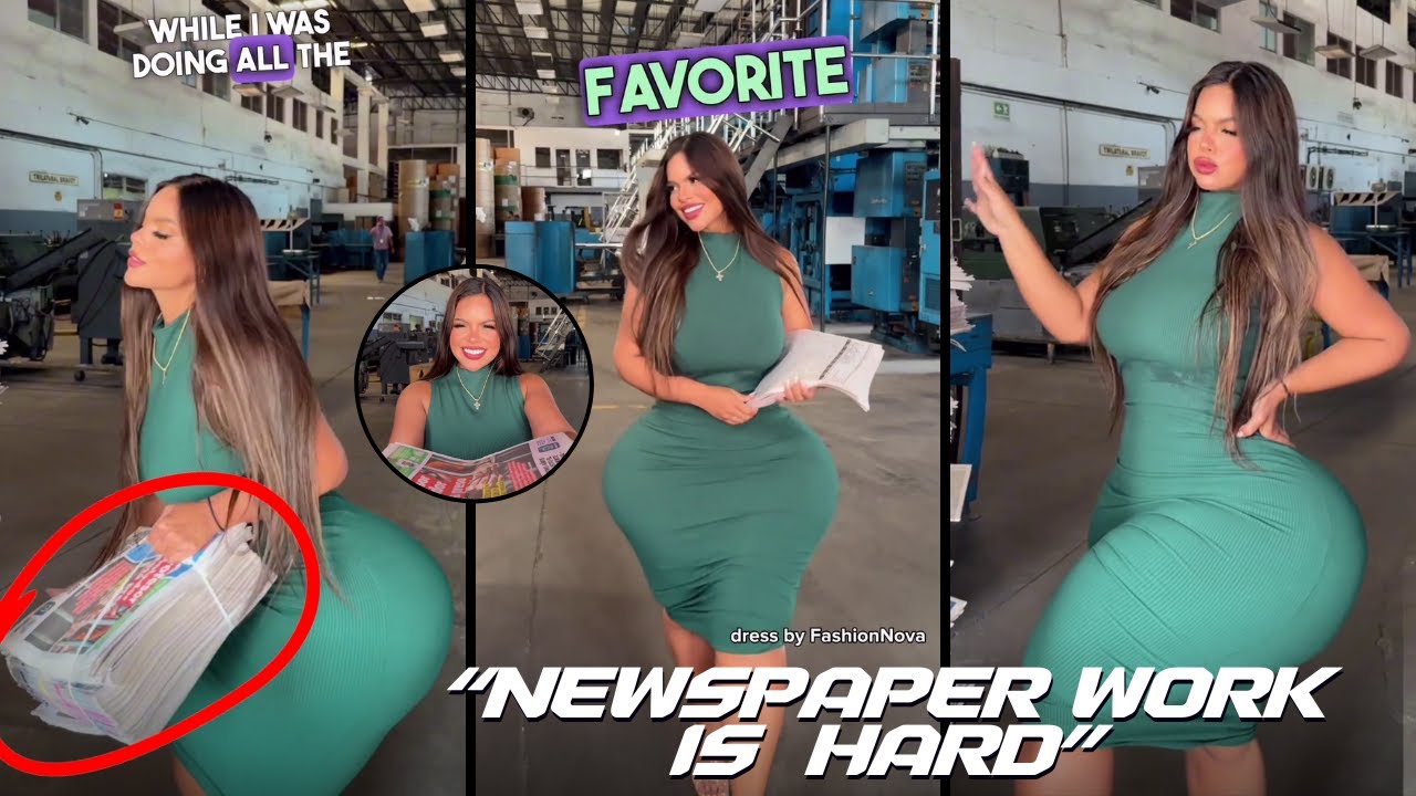 Plus Sized Beauty Gracie Bon Gets a "REAL JOB" in a Newspaper Factory ...
