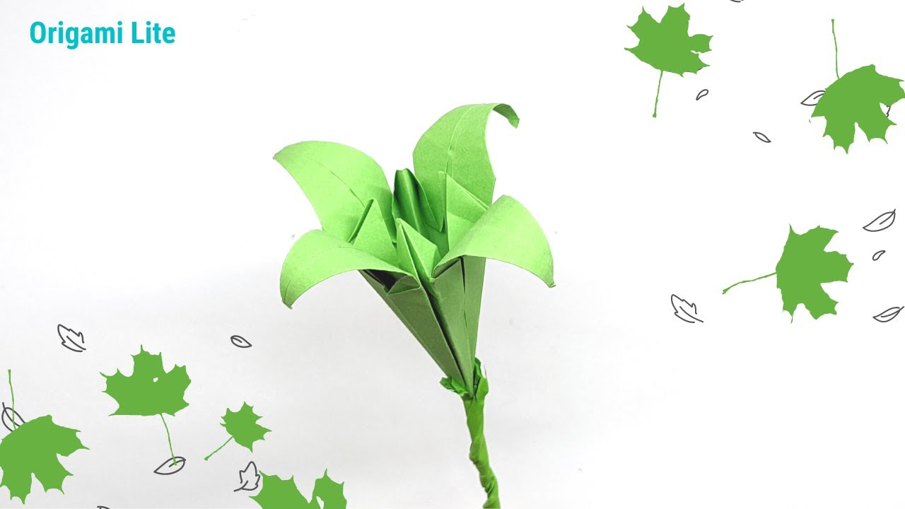 How to Make Lily Flower Origami - YouTube