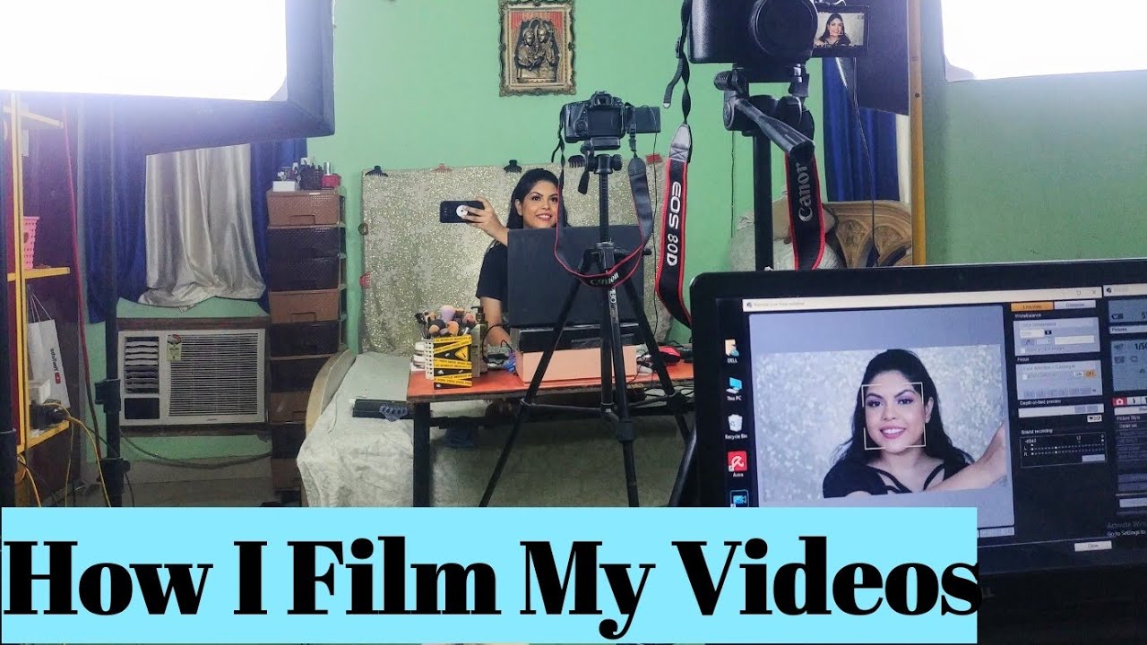 My Filming Setup | LIGHTS, CAMERA, LENS, MIC, EDITING SOFTWARE ...