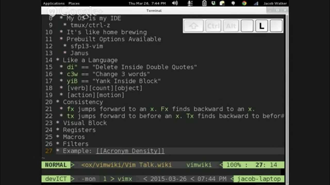 Vim and Emacs Chat: Part 1: Vim - YouTube