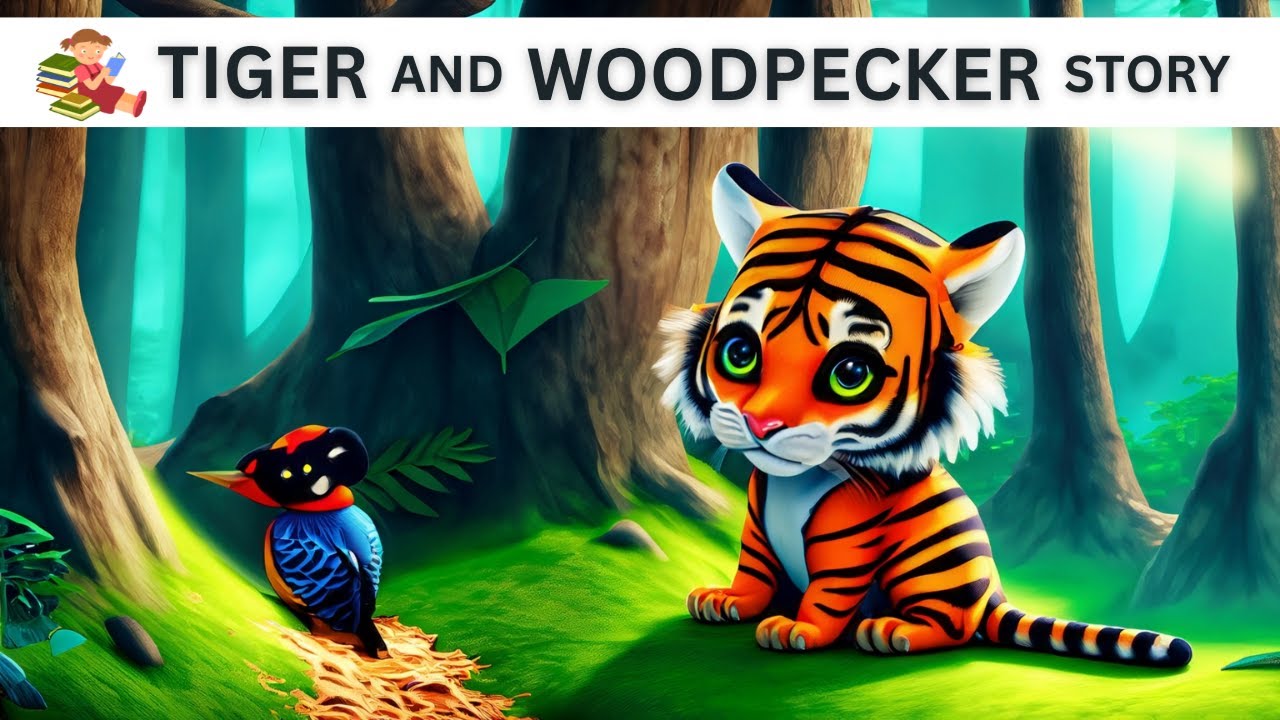THE TIGER AND THE WOODPECKER STORY 2023😍👍: Jungle Tale | English ...