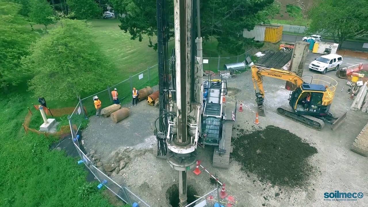 Drilling Equipment Soilmec NEW SR 75 Working in LDP in NZ - YouTube