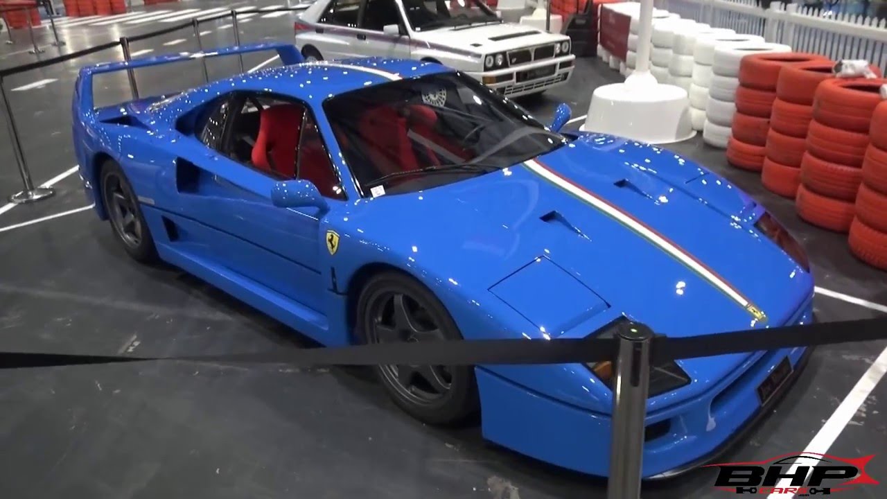 Blue Ferrari F40 At The London Classic Car Show - YouTube