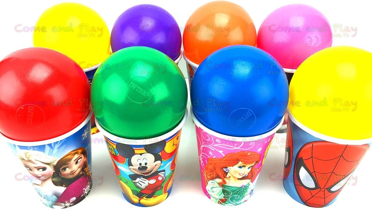Lets Play with Cups and Balls Surprise Toys | 8 Surprises to find out ...