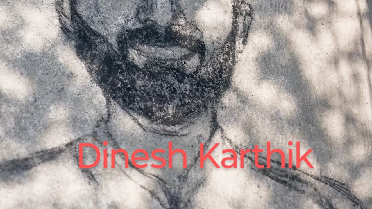 Charcoal Portrait - Dinesh Karthik #dk #rcb #cricket #drawing - YouTube