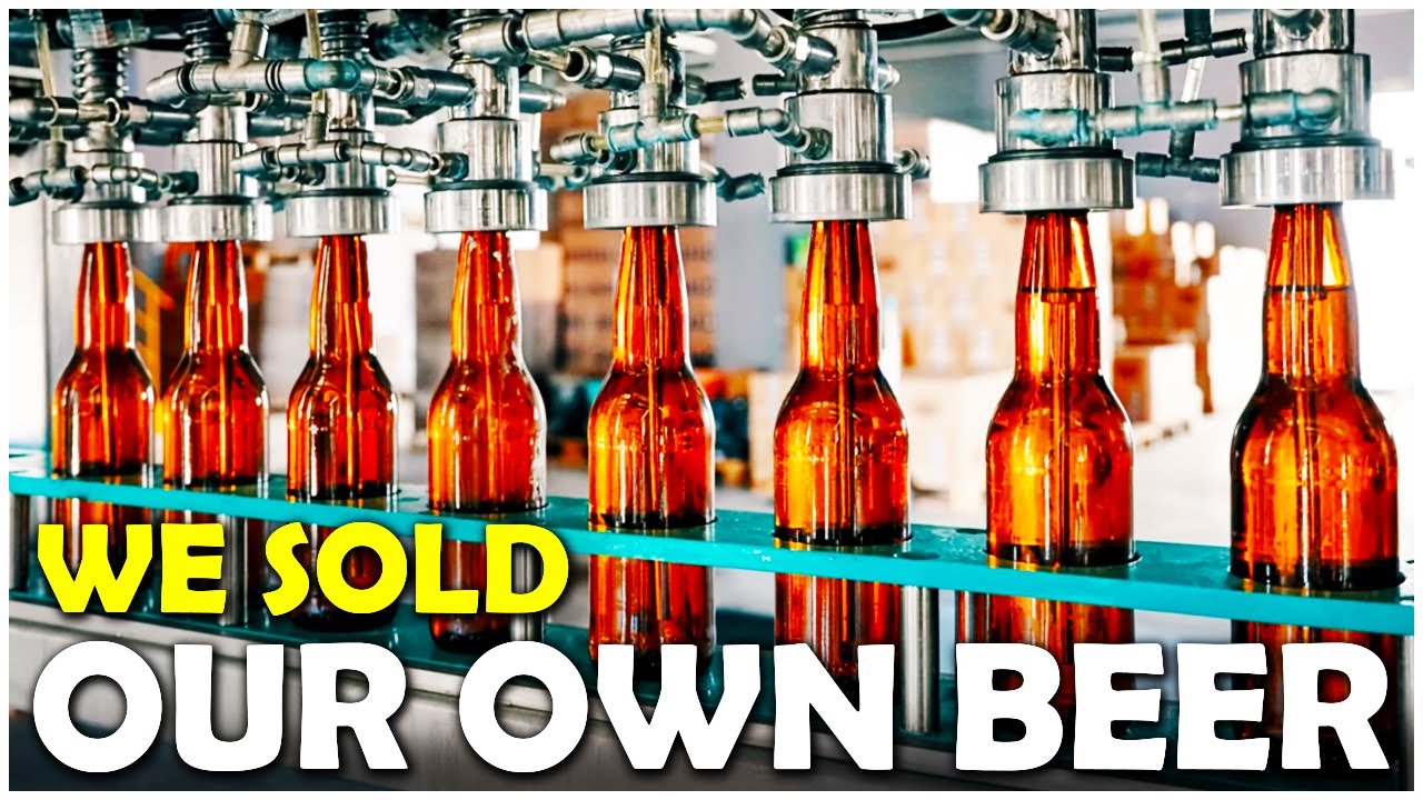 Bottling and Selling Beer From Our Own Brew Tank in Beer Factory - YouTube