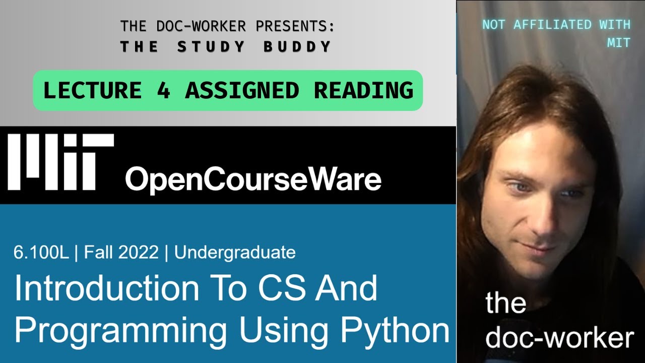 the ASSIGNED READING for LECTURE FOUR (4) in MIT'S "Intro to CS ...