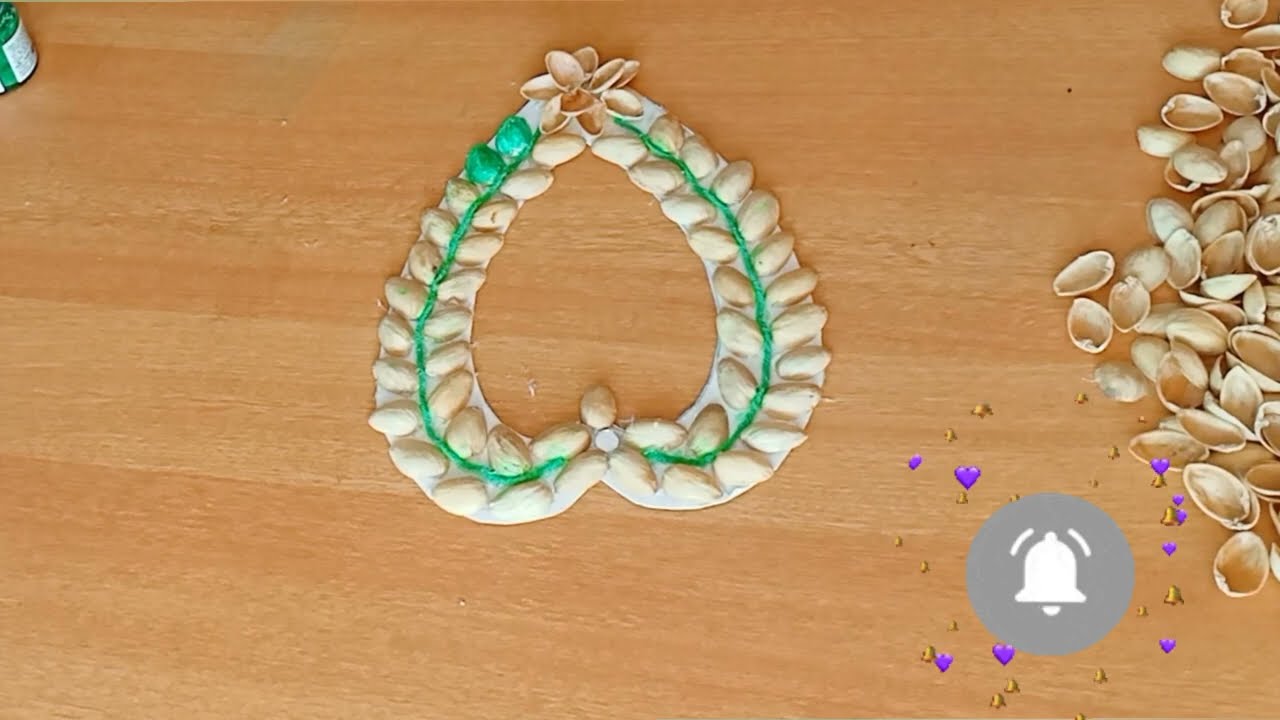 Simple pistha shell craft idea//Pistha shell wall Hanging - YouTube