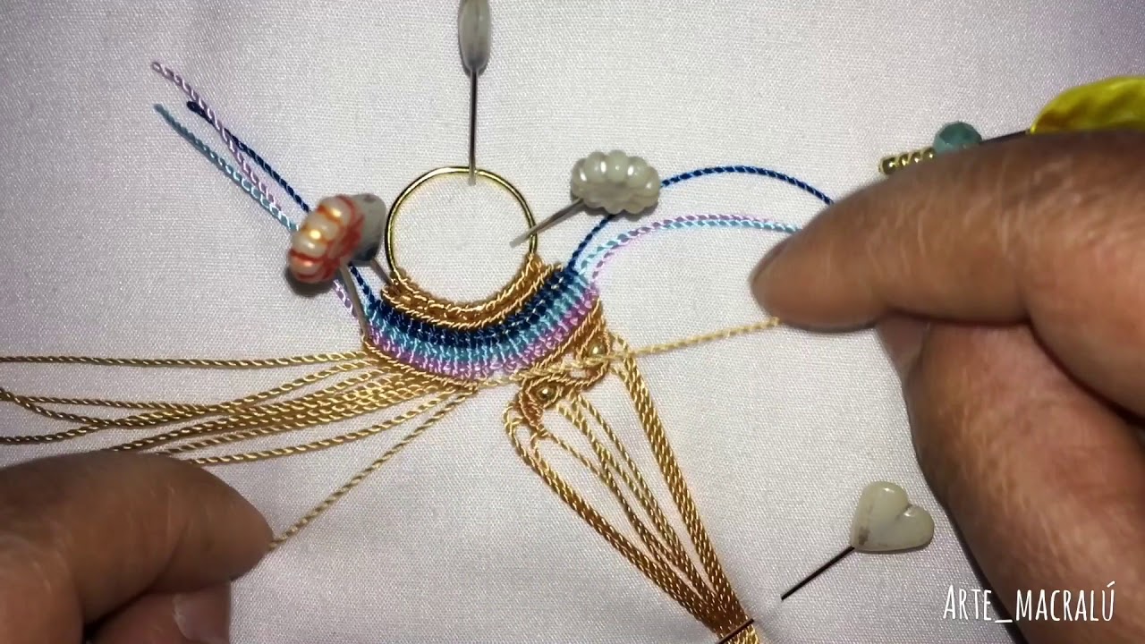 Tutorial aretes en macramé by Arte Macralú. - YouTube