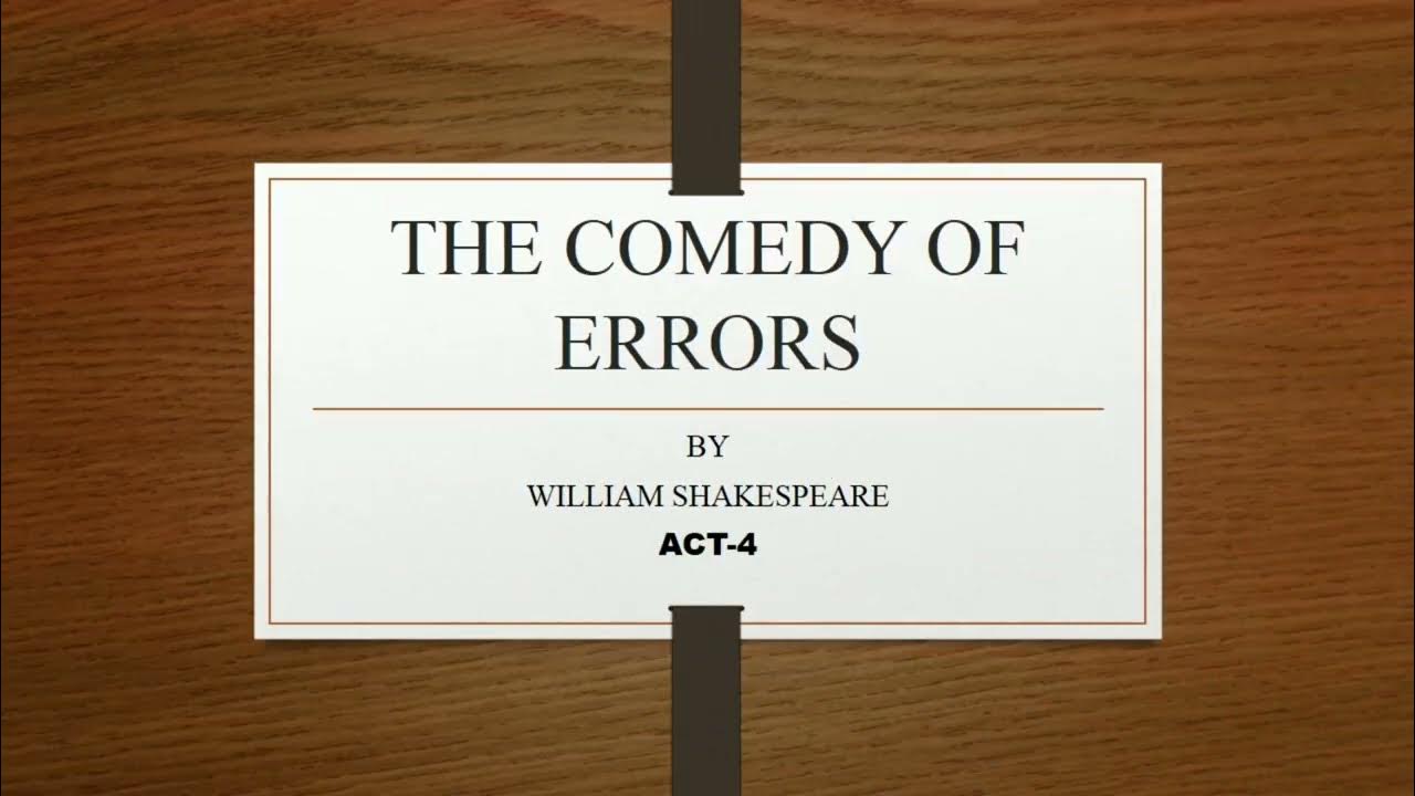 The comedy of errors summary in Tamil Act-4@learn English with English ...