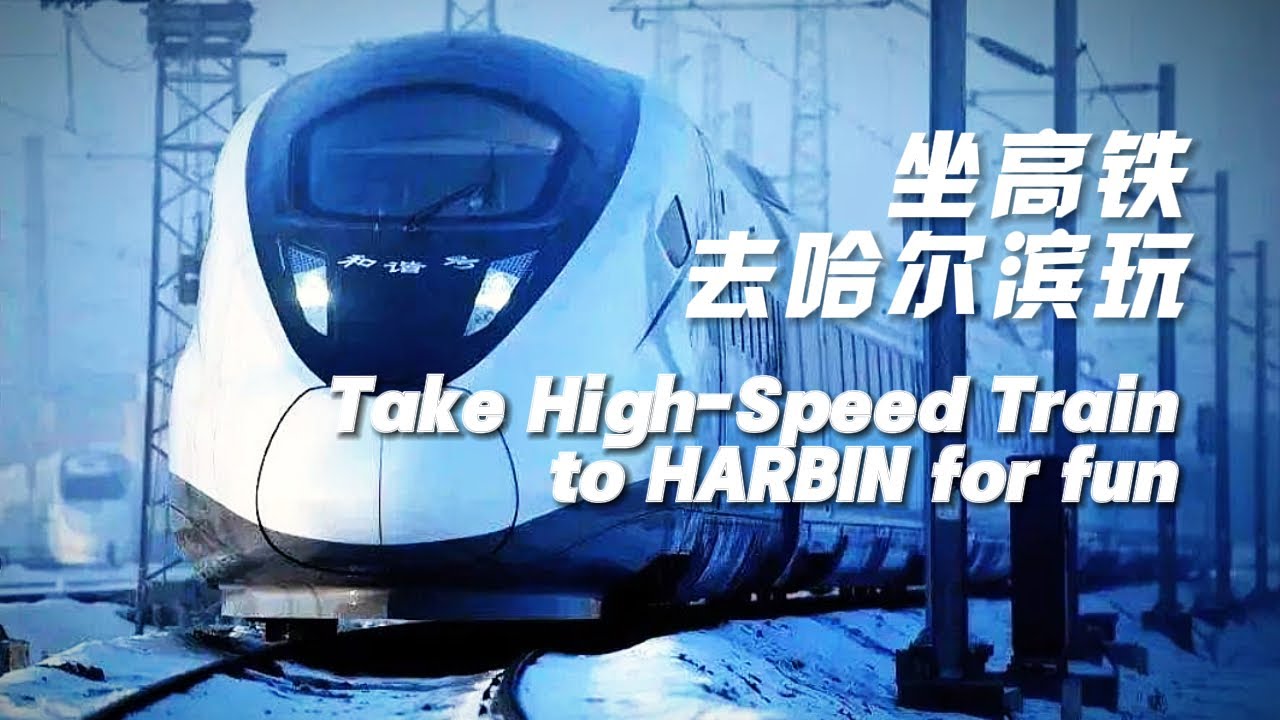 [4K] Take high-speed train to Harbin for fun. Penguin Parade, Ice ...