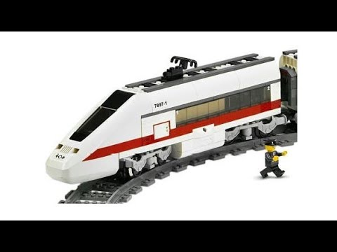 Lego city 7897 passenger train speed build - YouTube