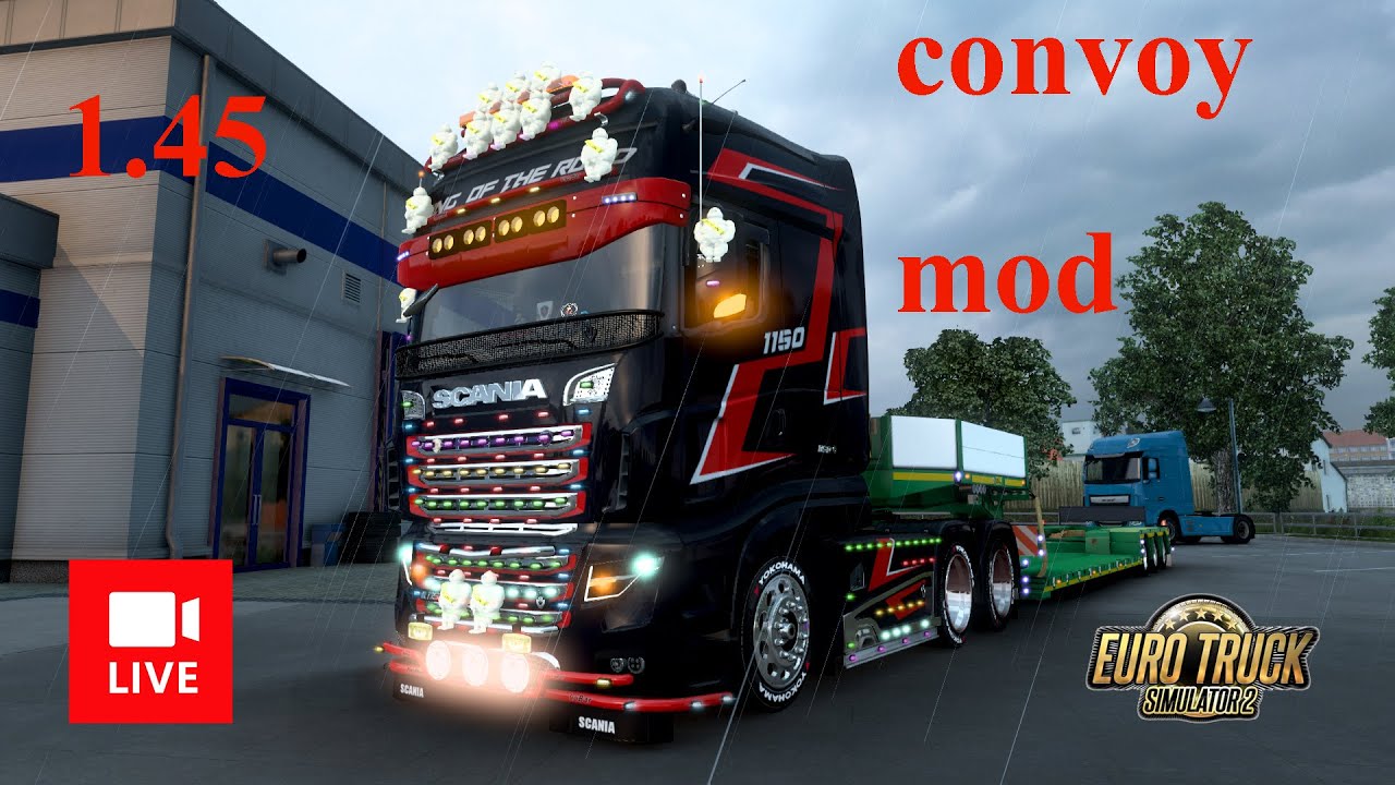 🚧live convoy mod วัยรุ่นพันมา 1150 HP ETS2 1.45 - YouTube