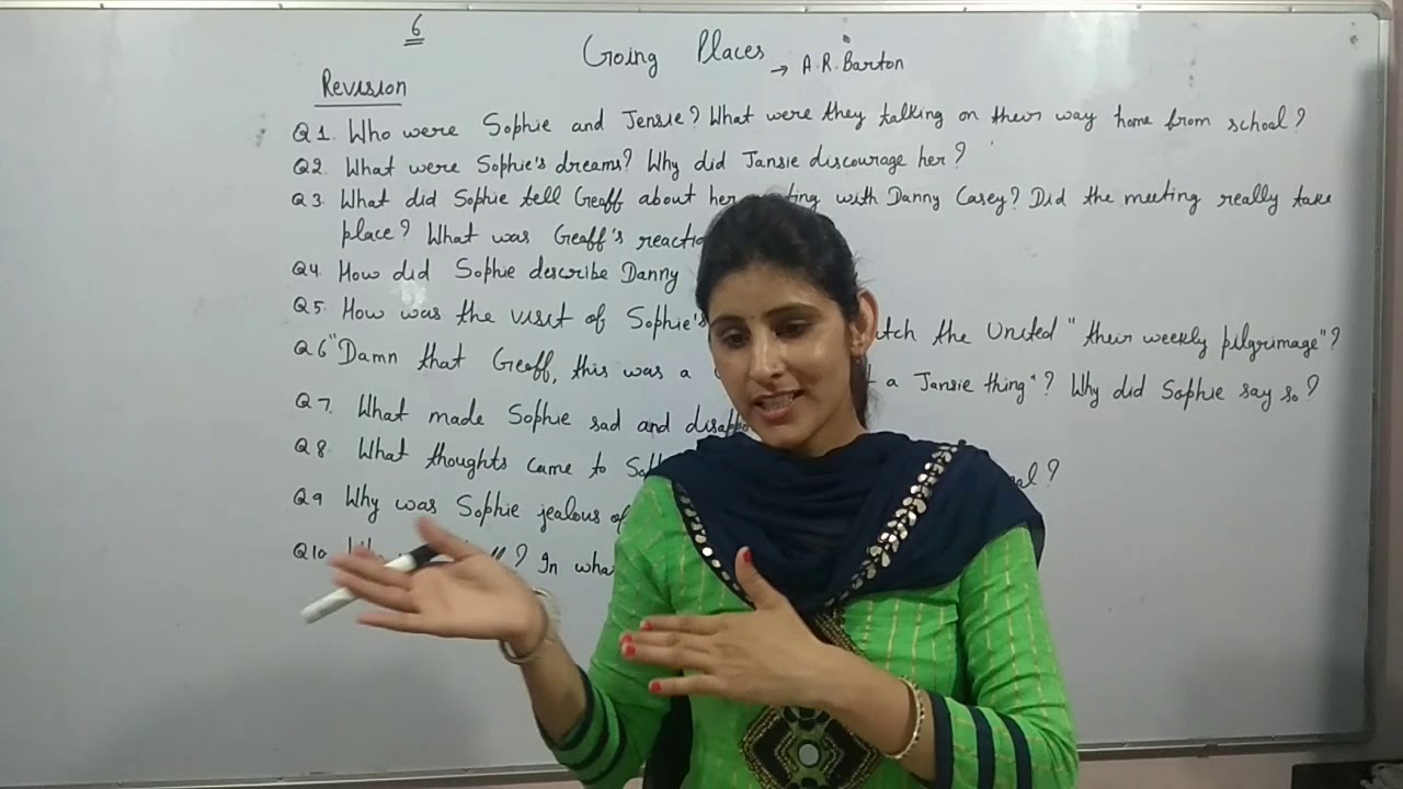 Going Places by A R Barton important questions and answers - YouTube