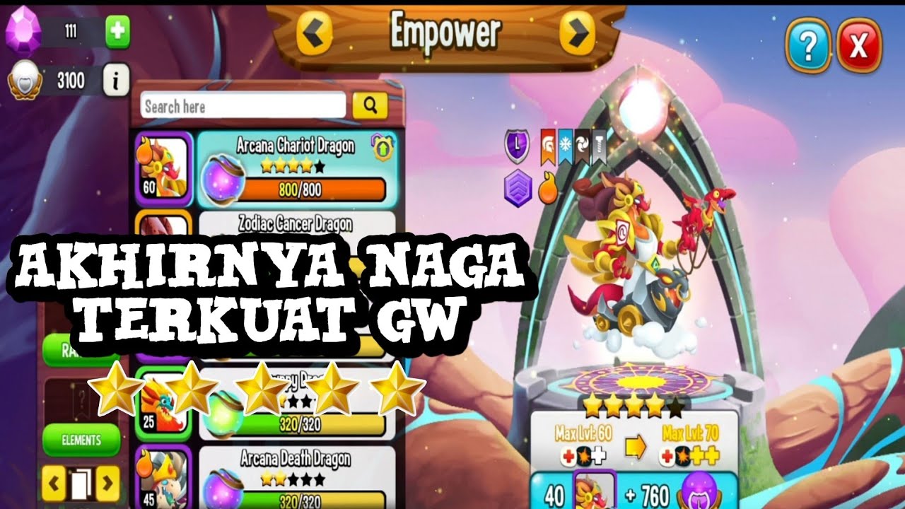 AKHIRNYA NAGA TERKUAT GUA BINTANG 5! KONTEN FULL GACHA ARCANA CHEST ...