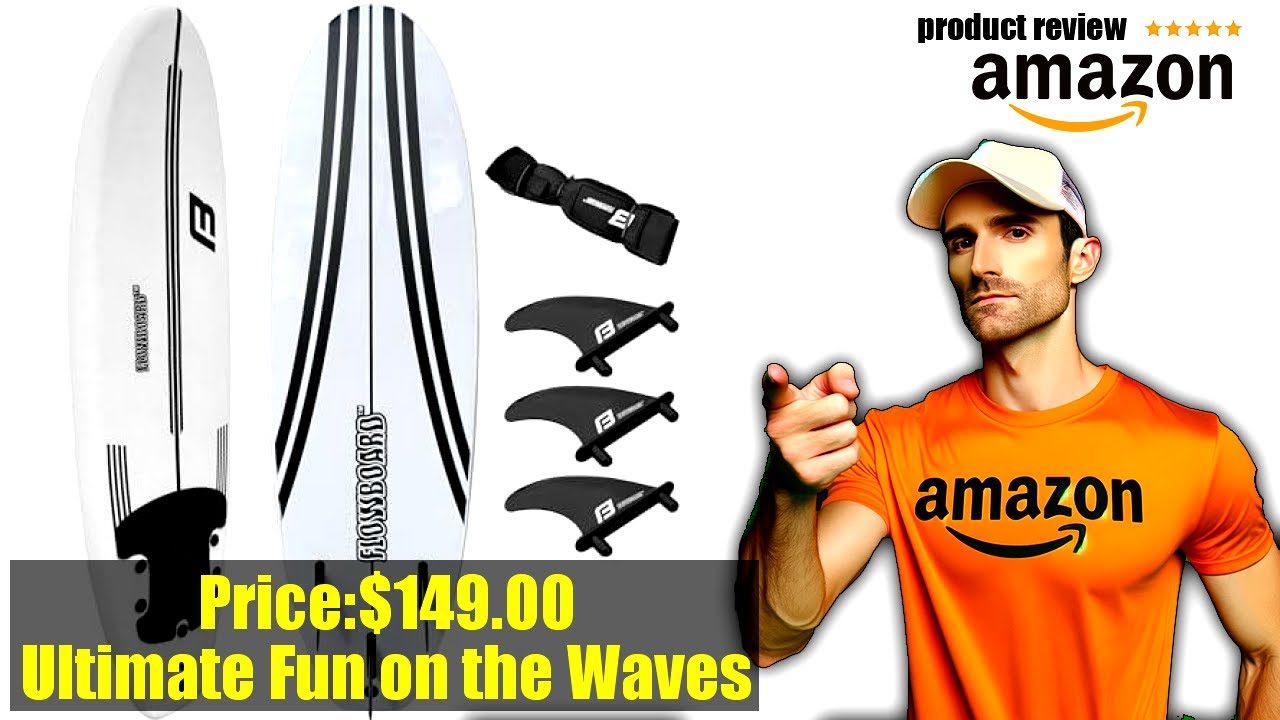 Buy FLOWBOARD Surfboard Softboard Foam Includes (3) Fins 6’ Foot Leash ...