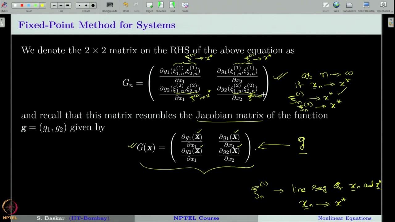 Week 7 : Lecture 36 : Nonlinear Equations: System of Nonlinear ...