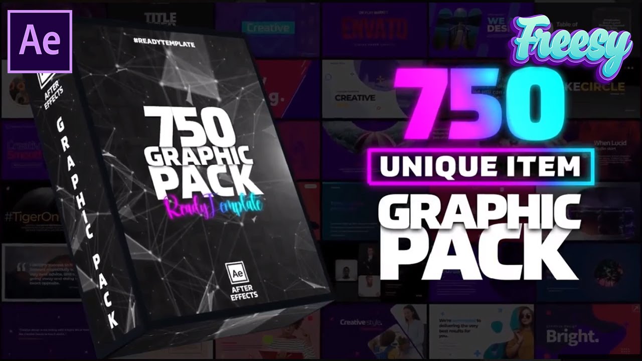 FREE 750 Unique Item Motion Graphics Pack for After Effects Template ...