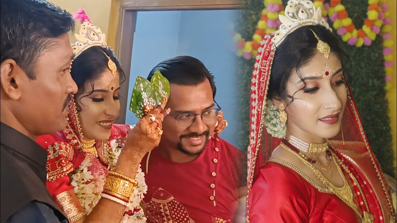 E kmn bou 🤦 biyer pirite bosar 2 ghonta age blche biye krte eccha krche ...