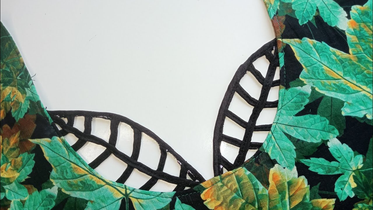 beautiful gala design#new leaf shape neck design - YouTube