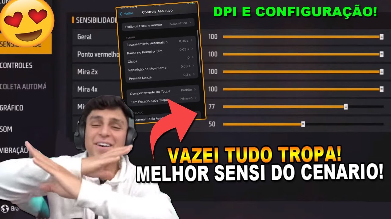 NOBRU REVELOU A SENSI DPI E CONFIGURAÇÃO DO MOBILE, MELHOR MIRA DO ...