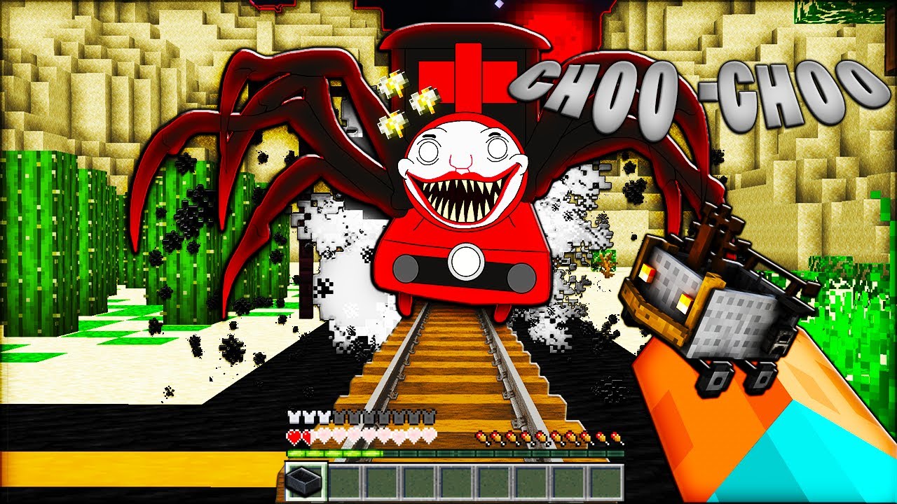 Choo-Choo Charles Minecart Challenge in Minecraft - YouTube