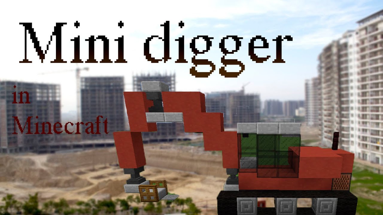 Mini digger in minecraft - YouTube