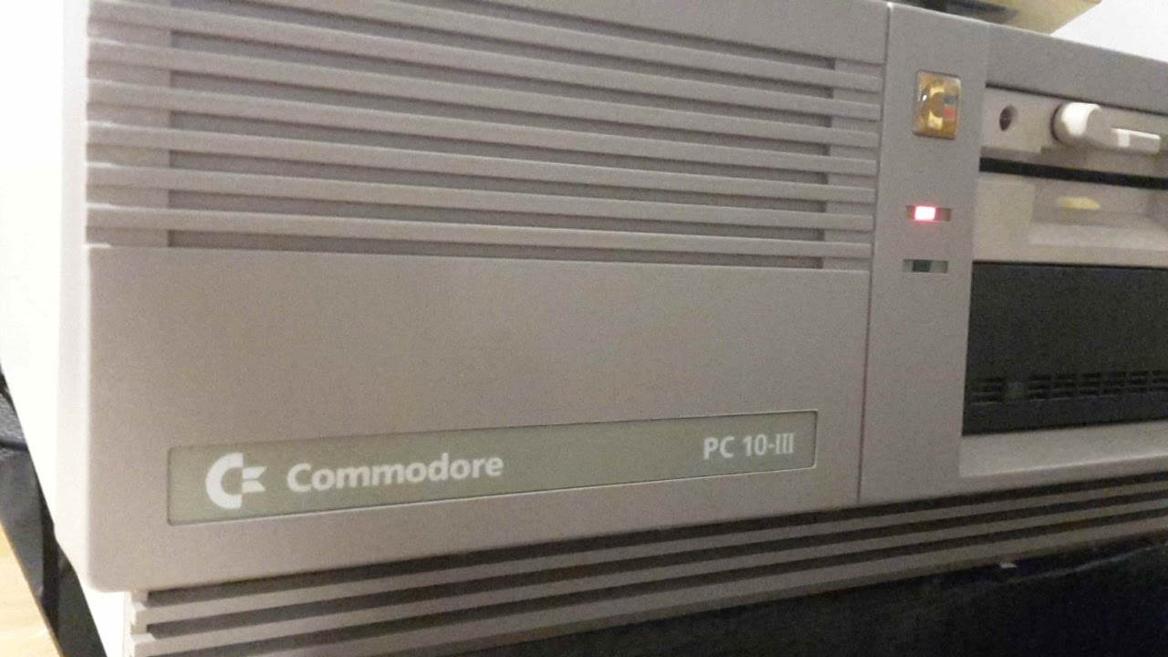 Commodore PC10-III IBM XT Intel 8088 640kb RAM MS-DOS 3.30 - YouTube